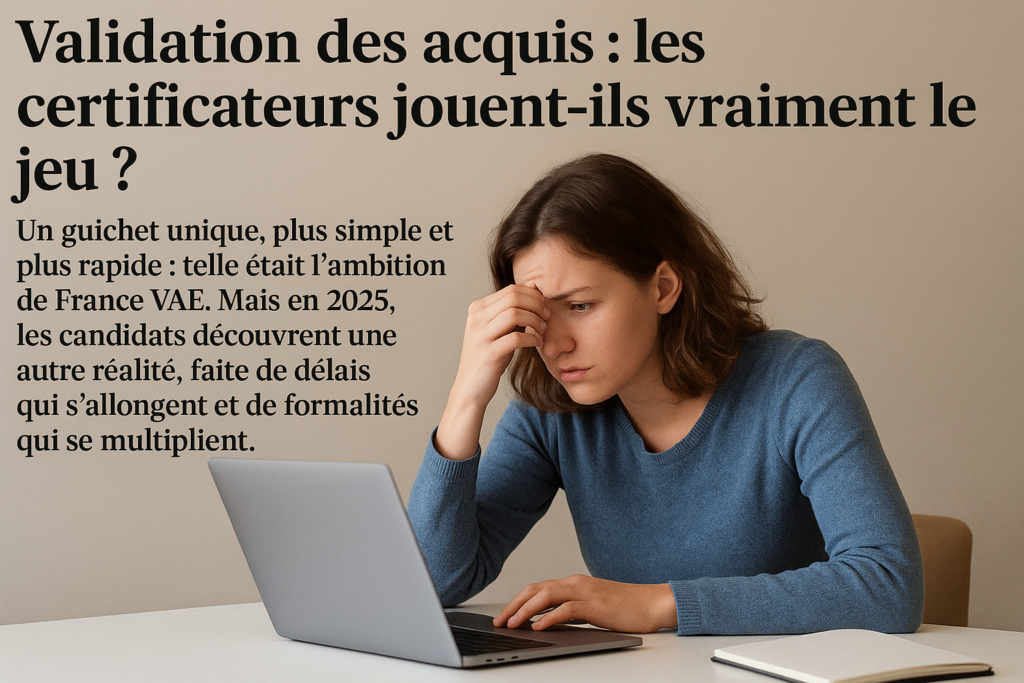 VAE : les certificateurs au rendez-vous, mais à quel prix ? • Centre de ...